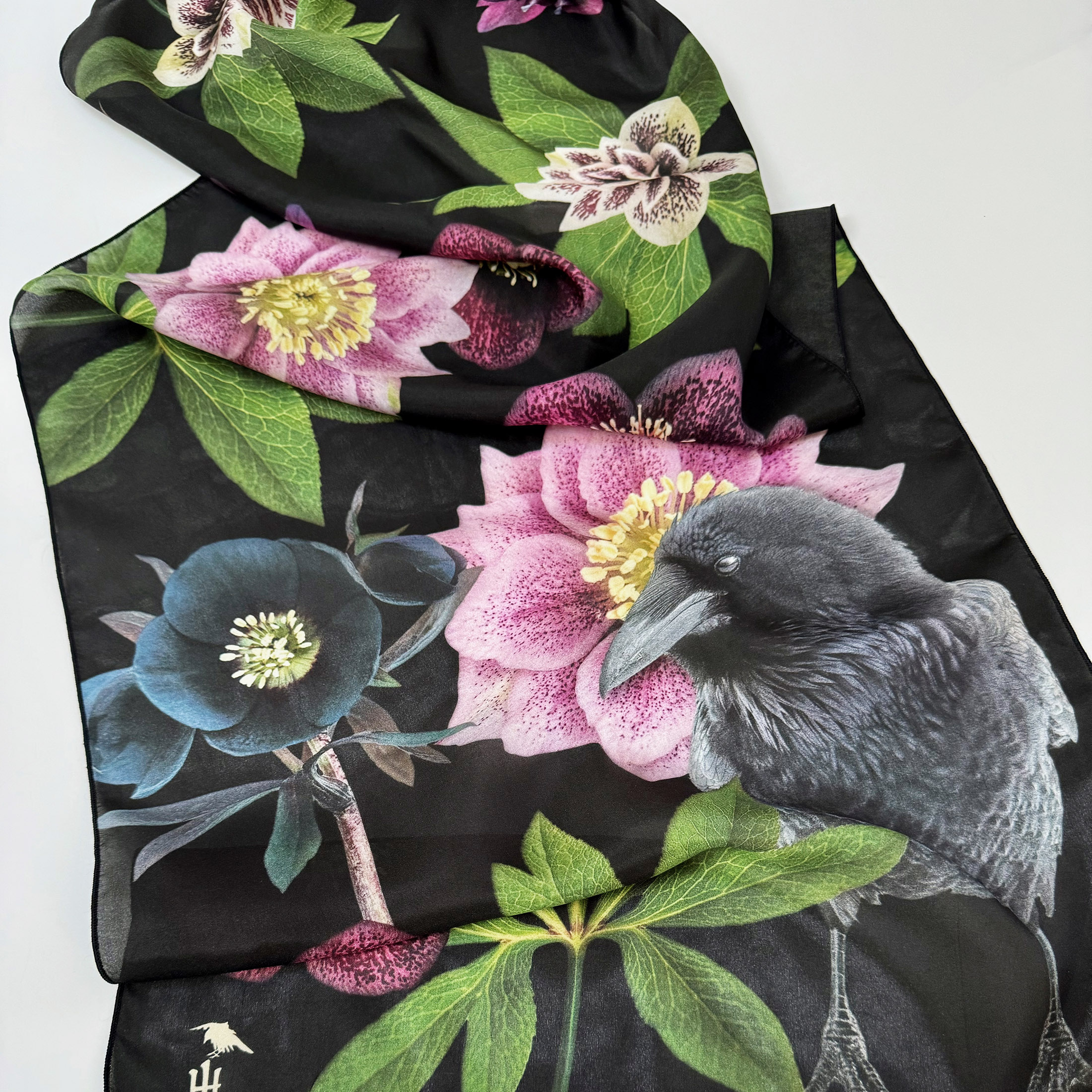 ripples in Raven Garden silk scarf | The Urban Nature Enthusiast